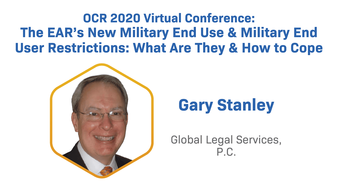 The EAR’s New Military End Use & Military End User Restrictions: What ...