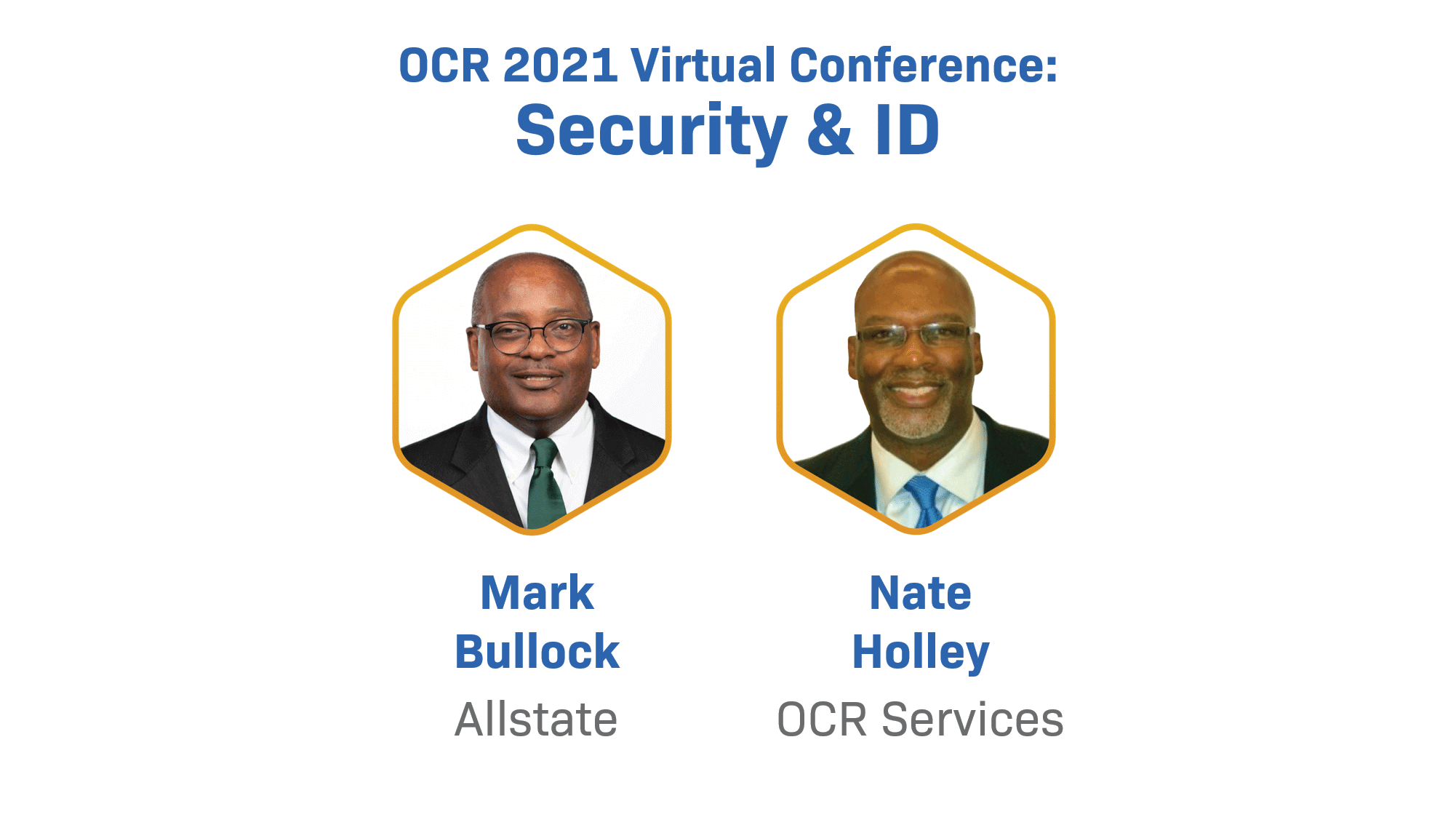 OCR 2021 Virtual Conference: Security & ID - OCR Services, Inc.