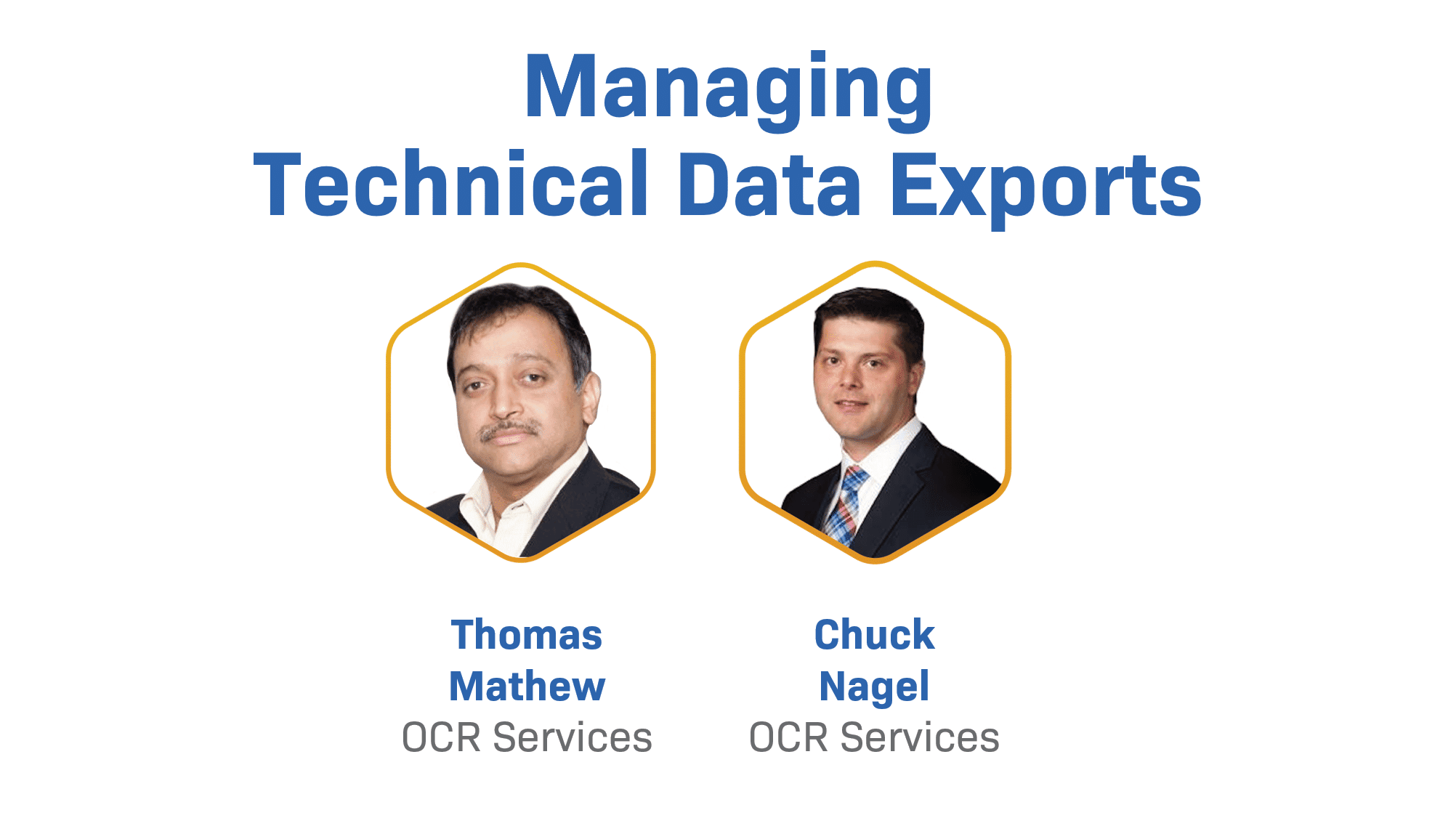 Managing Technical Data Exports - OCR Services, Inc.