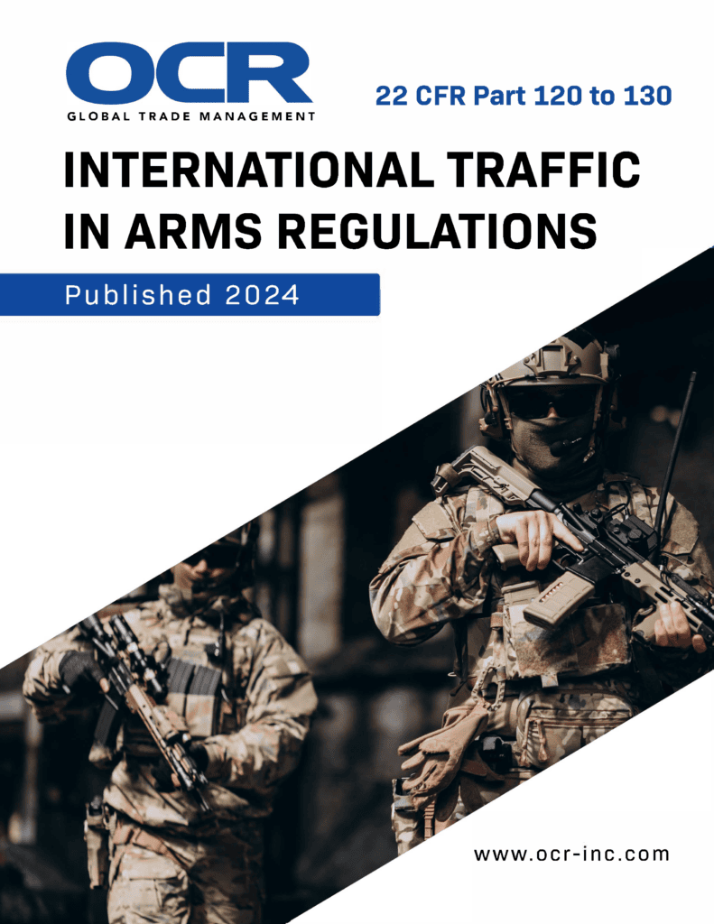International Traffic In Arms Regulations (ITAR) - 2024 Edition ...